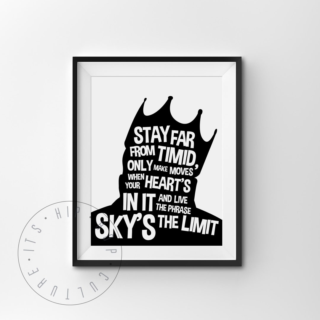 Rapper Portrait Poster Hip Hop Quote Rap Music Lyrics Old School Rap ...
