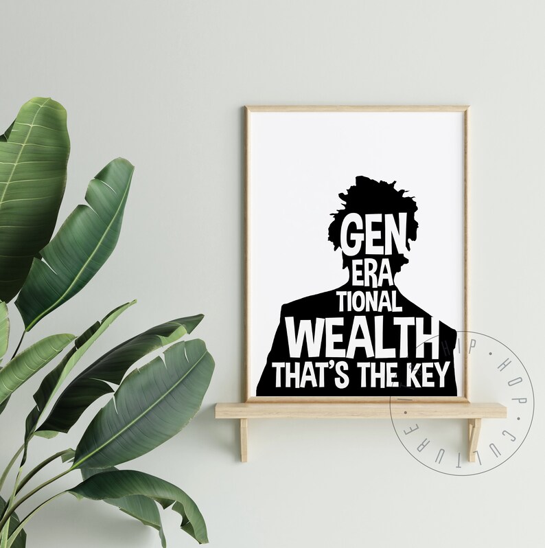 Rapper Portrait Poster Hip Hop Quote Rap Music Lyrics Old School Rap ...