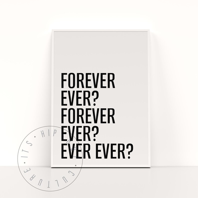 Set of 2 Rap Posters Forever Ever Lyrics Hip Hop Lover Print Rapper ...