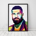 Set of 2 Rap Posters Sweatpants Hair Tied Lyrics Hip Hop Lover Print ...