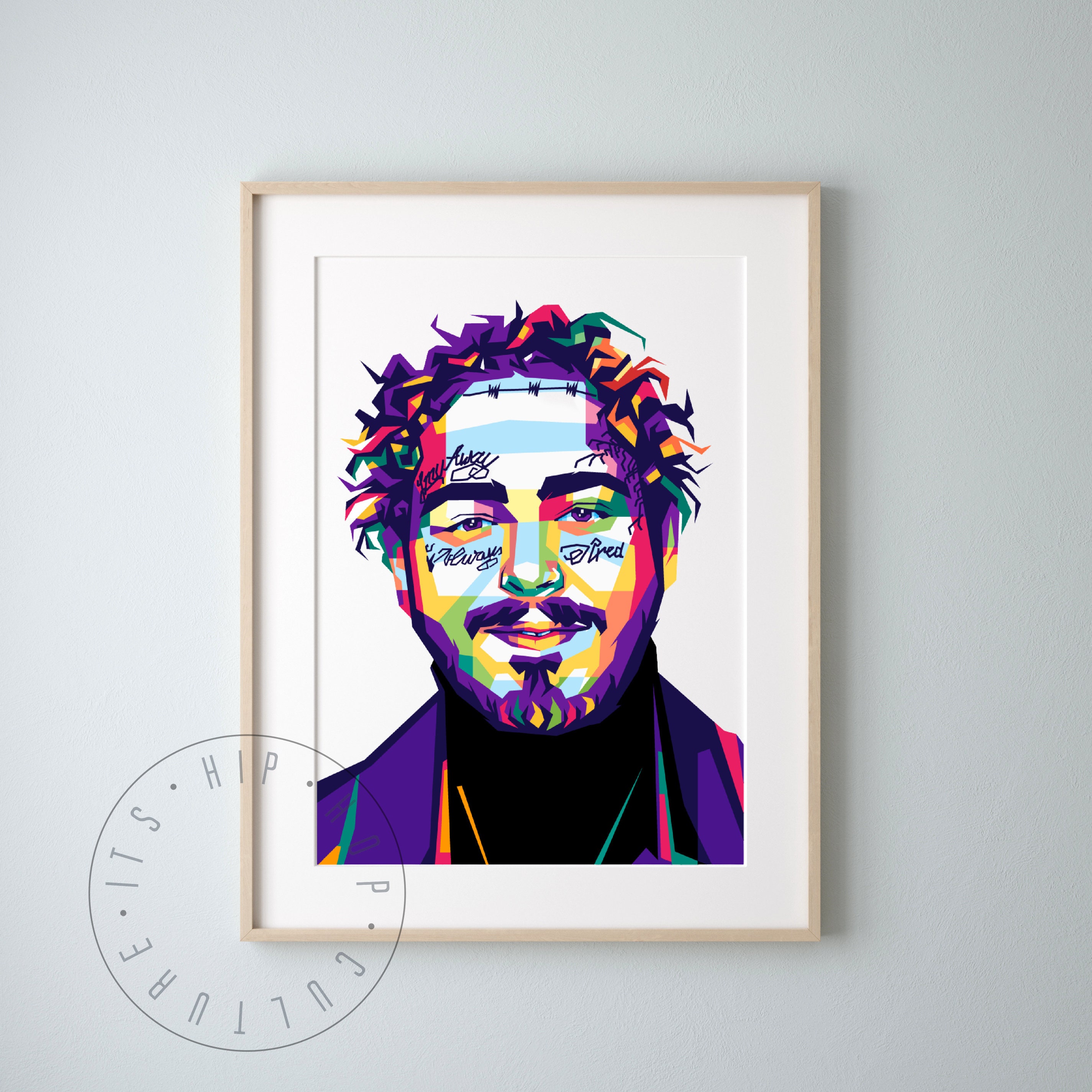 Rapper Pop Art Portrait Poster Abstract Hip Hop Art Rapper Poster Hip ...
