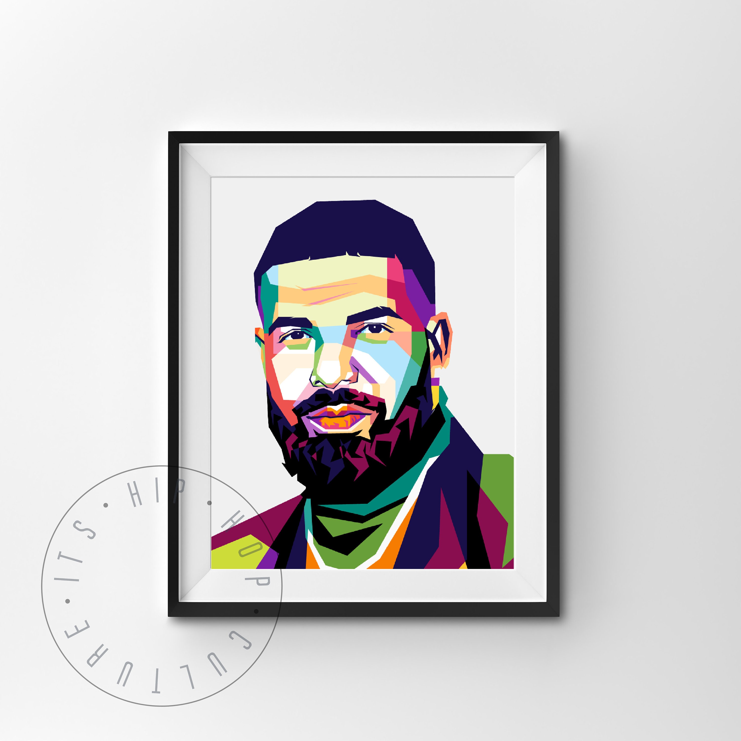 Set of 2 Rap Posters Sweatpants Hair Tied Lyrics Hip Hop Lover Print ...