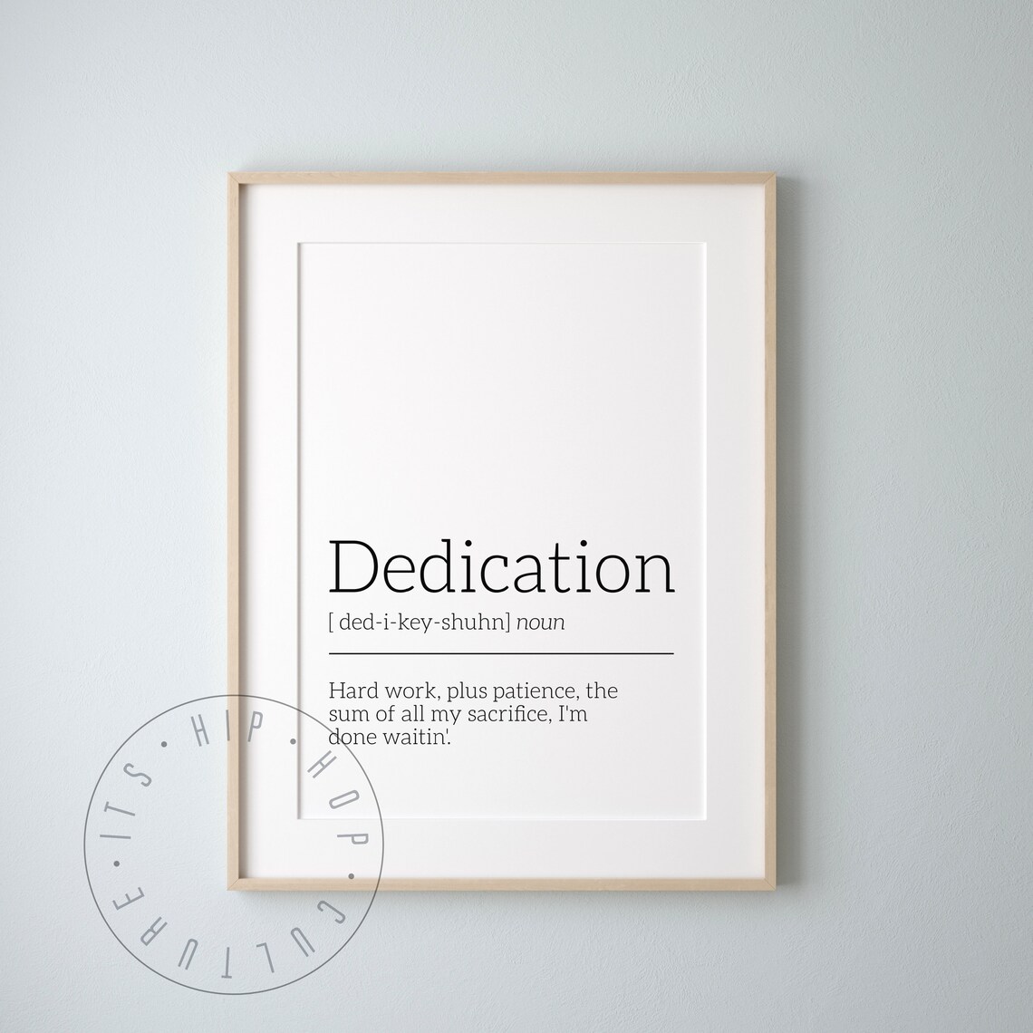 Dedication Lyric Definition Print Dedication Song Lyric Hip Hop Poster ...