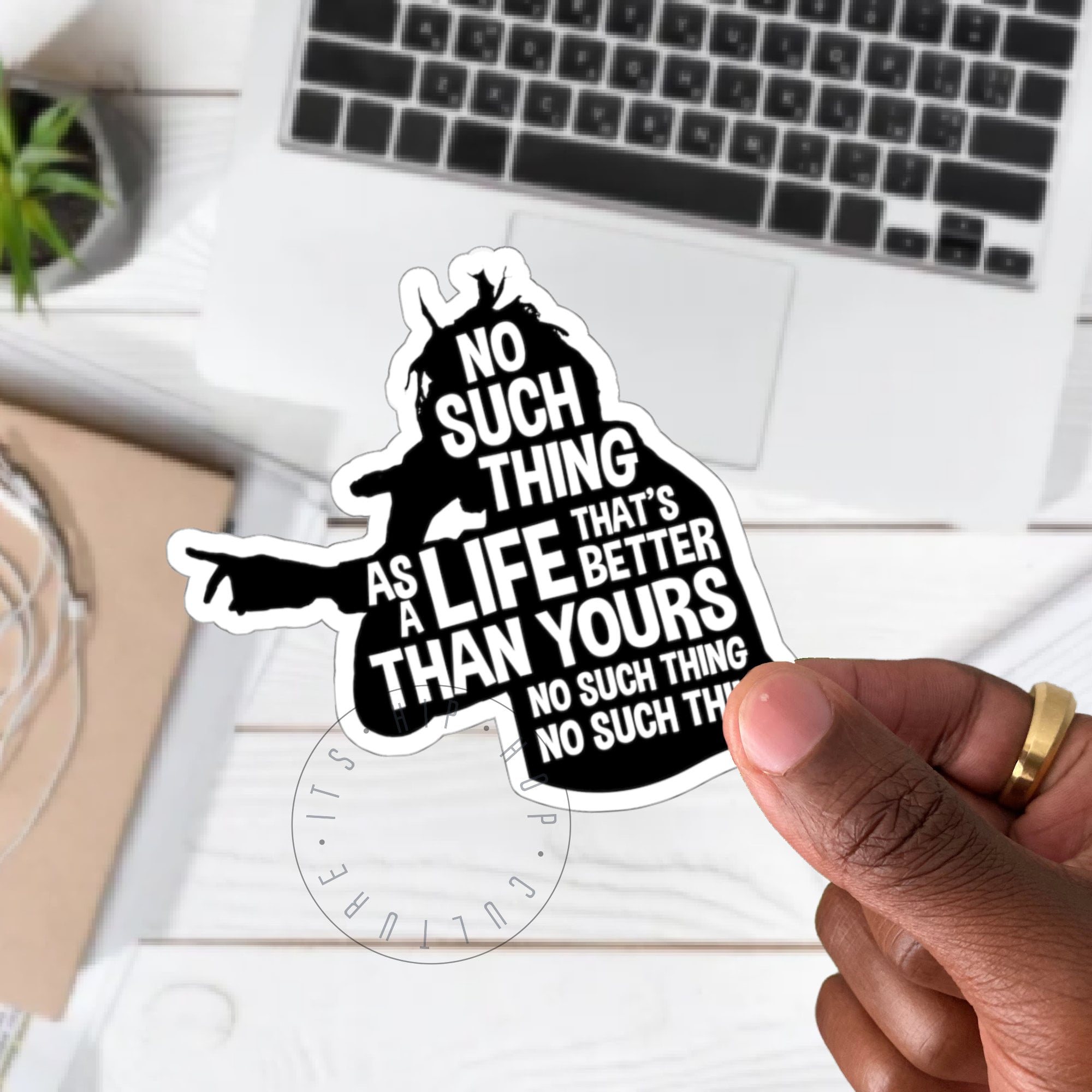 Rapper Portrait Sticker Hip Hop Sticker Rap Music Lyric Sticker Old ...