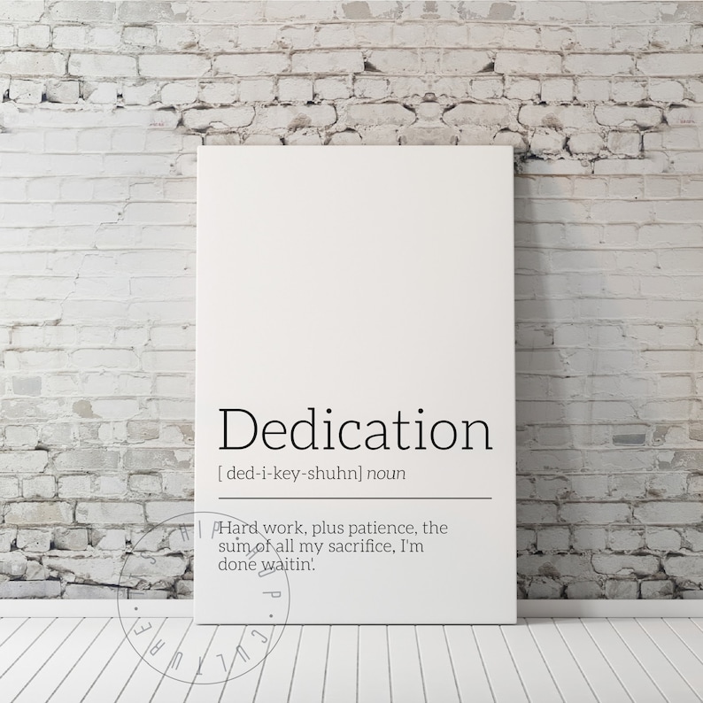 Dedication Lyric Definition Print Dedication Song Lyric Hip Hop Poster ...