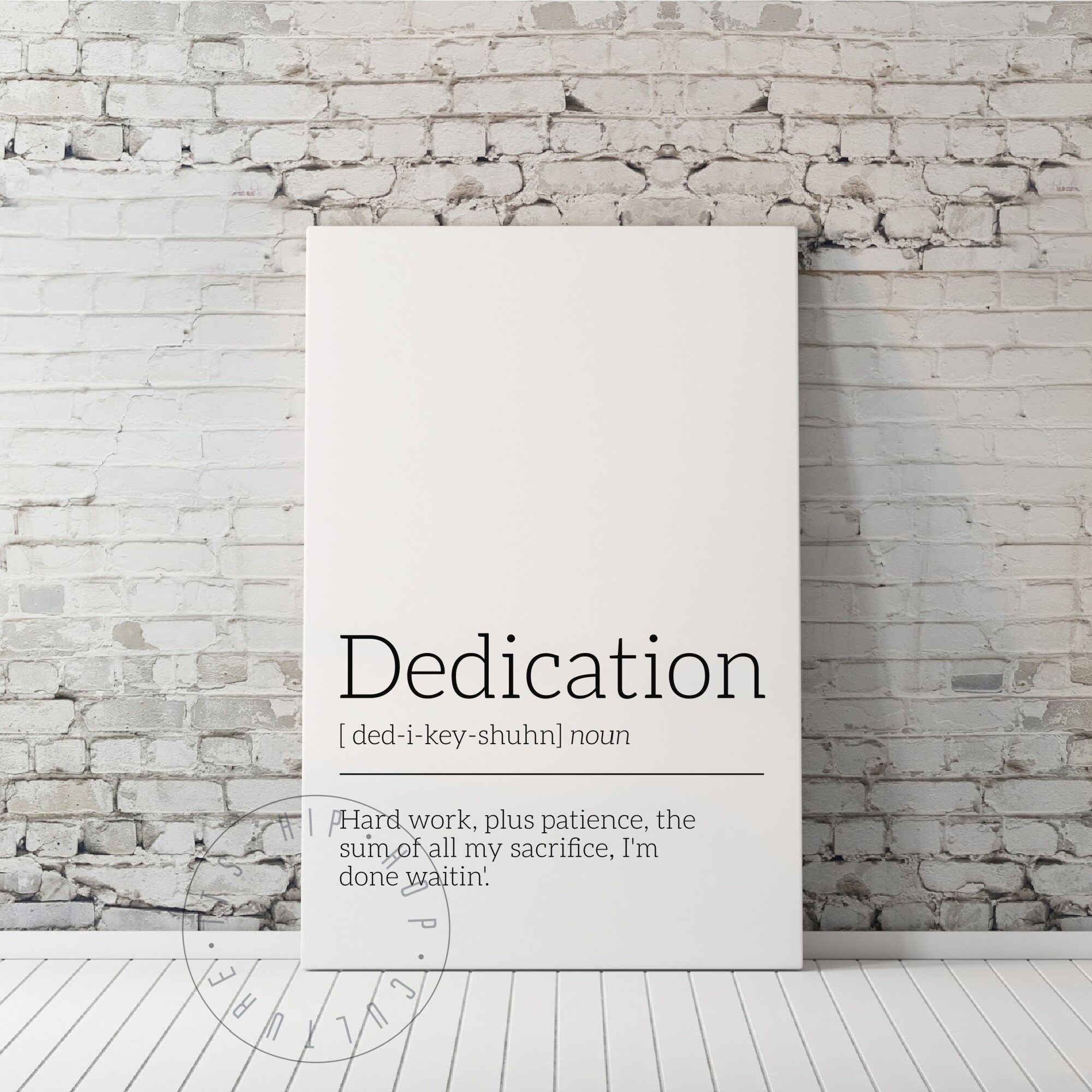 Dedication Lyric Definition Print Dedication Song Lyric Hip Hop Poster ...
