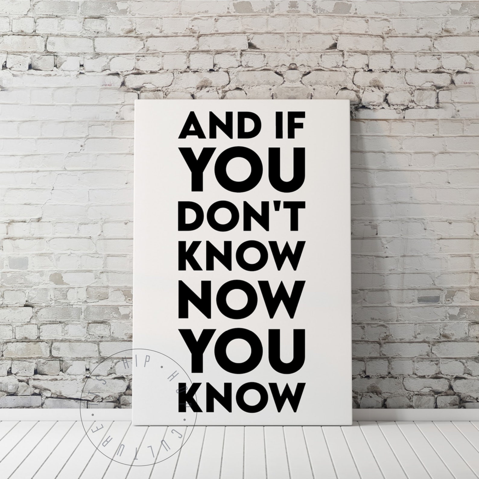 If You Don't Know Now You Know Rap Lyrics Poster Print Hip Hop Song ...