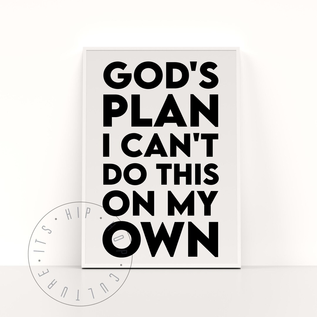 God's Plan Quote Poster Hip Hop Poster Rap Music Lyrics Poster Hip Hop ...