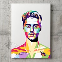 Rapper Pop Art Portrait Poster Abstract Hip Hop Art Rapper Poster Hip ...