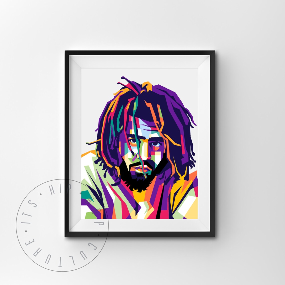 Rapper Pop Art Portrait Poster Abstract Hip Hop Art Rapper Poster Hip ...