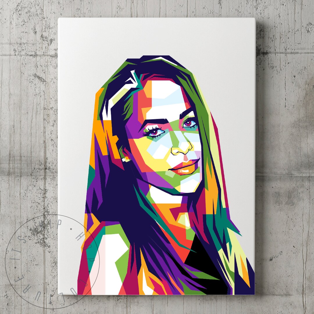 Rapper Pop Art Portrait Poster Abstract Hip Hop Art Rapper Poster Hip ...