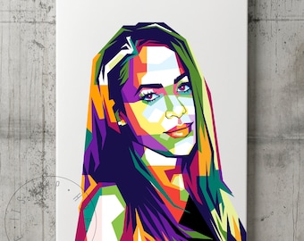 Rapper Pop Art Portrait Poster Abstract Hip Hop Art Rapper Poster Hip ...