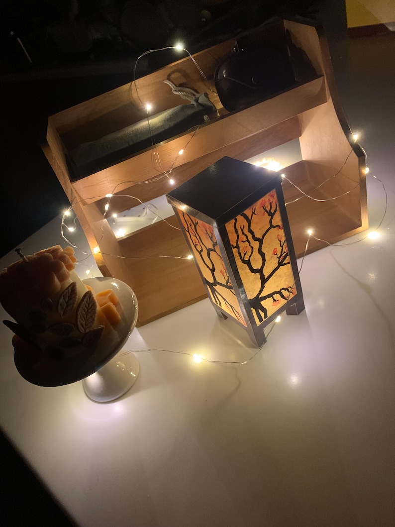 Cherry Blossom X Dino Skeleton Paper Lantern: Glow Nursery Light (LED ...