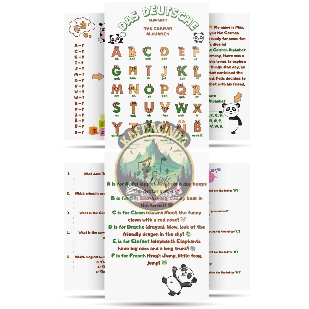 German Learning Worksheets,alphabet, Reading,writing,practicing ...