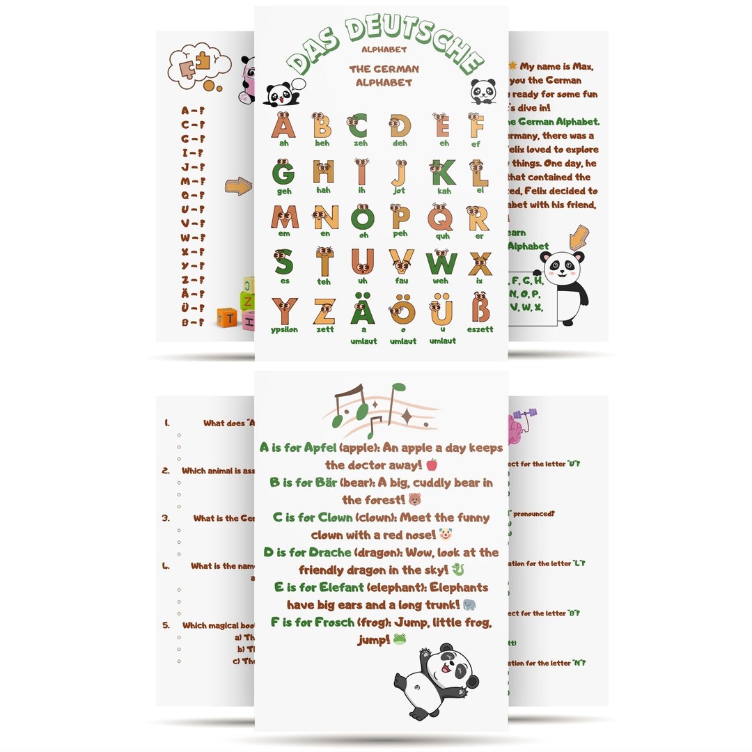 German Learning Worksheets,alphabet, Reading,writing,practicing ...