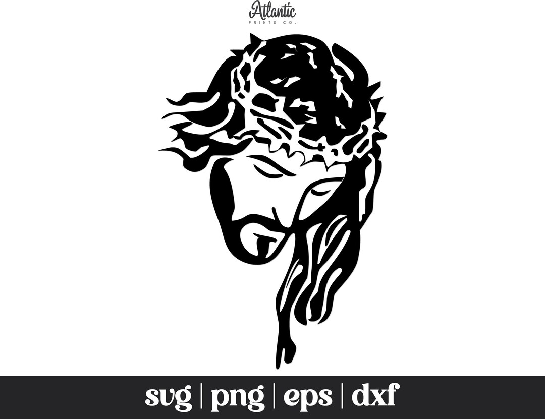 Jesus Face Svg, Jesus Clipart, Christian Svg, Religious Svg, Jesus ...