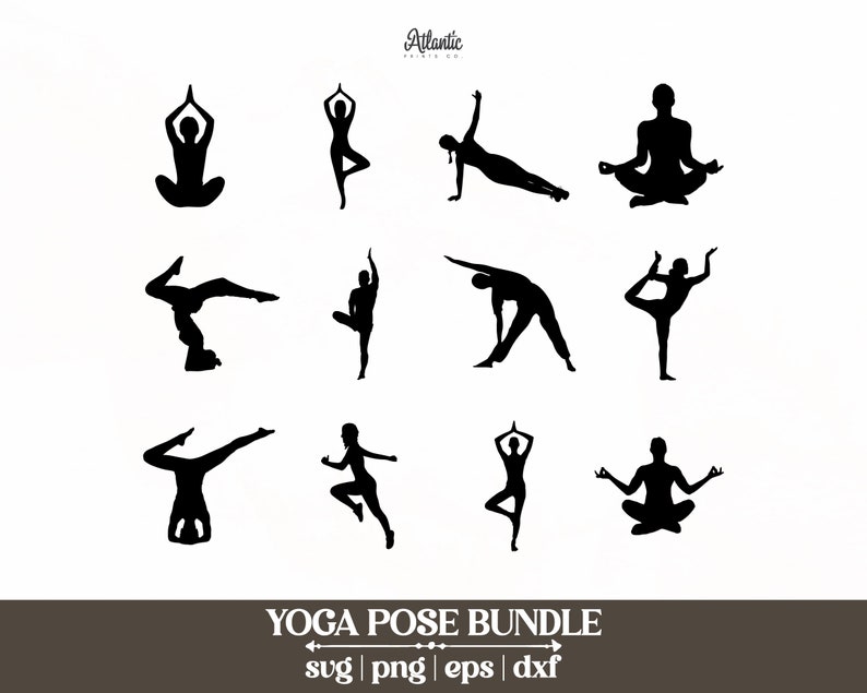 Yoga Poses Png, Yoga Svg, Meditation Svg, Namaste Svg Png Eps, Yoga Svg ...