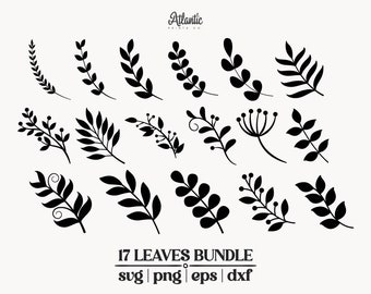 Leaves Svg, Leaves Bundle, Greenery Svg, Leaf Border Svg, Branch Svg ...