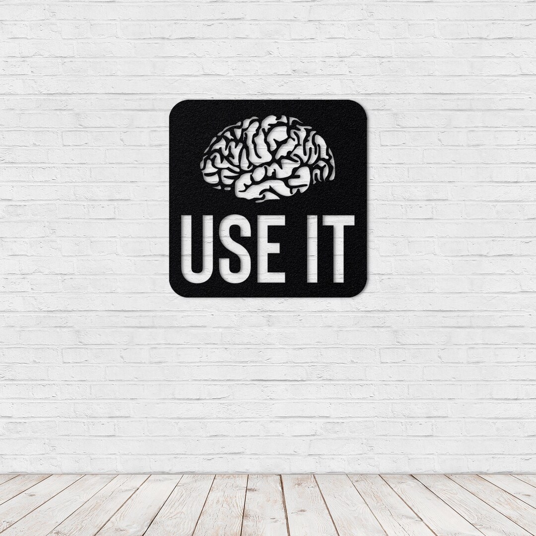 Brain Use It, Laser Cut Machine Dxf File, Wall Sticker Silhouette ...