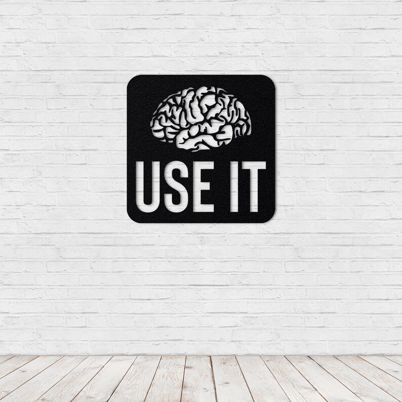 Brain Use It, Laser Cut Machine Dxf File, Wall Sticker Silhouette ...