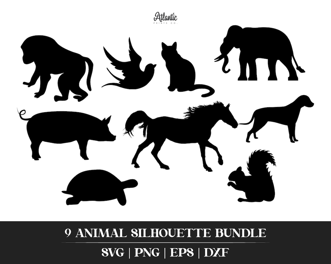 Animals Silhoutte Bundle Svg, Animals Svg Files for Cricut, Animal ...