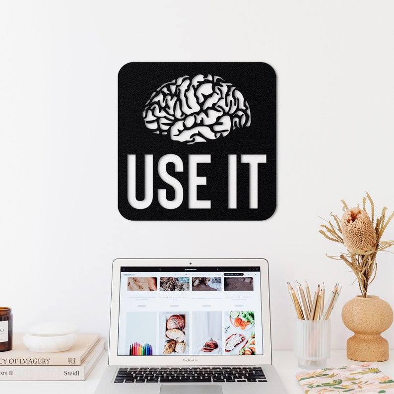 Brain Use It, Laser Cut Machine Dxf File, Wall Sticker Silhouette ...
