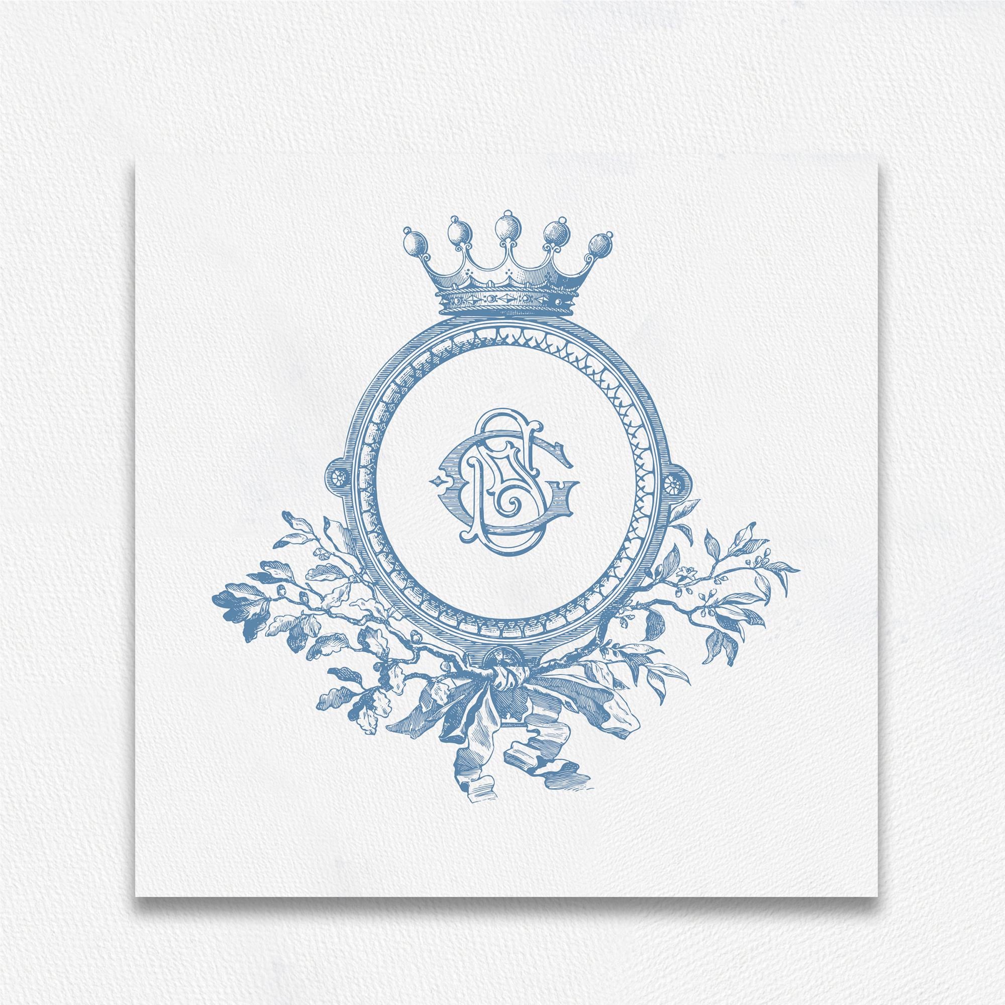 SG - GS Monogram, Vintage Frame, Wedding Monogram, Wedding Logo ...