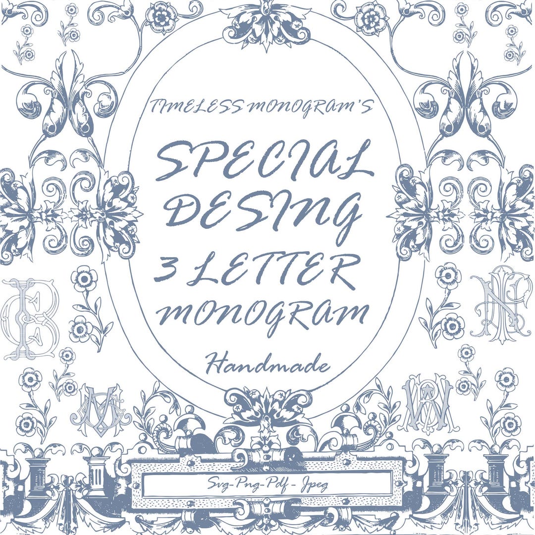 Special Order Desing, 3 Letter Monogram Design, 3 Letter Wedding Logo ...