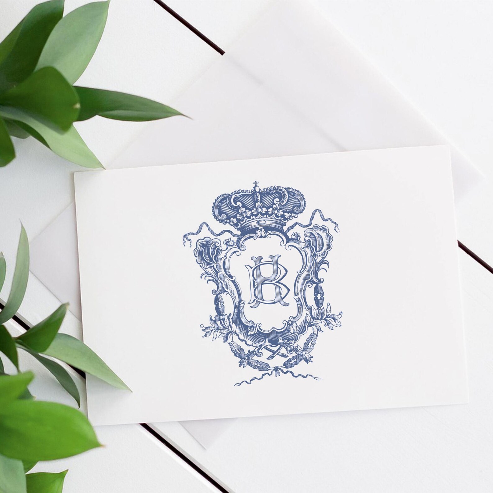 Vintage Wedding Monogram Crest: KB-BK Initials (digital Download) - Etsy