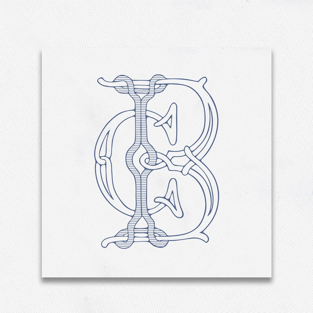 Elegant CIB Wedding Monogram: Triple Letter Logo (digital Download) - Etsy