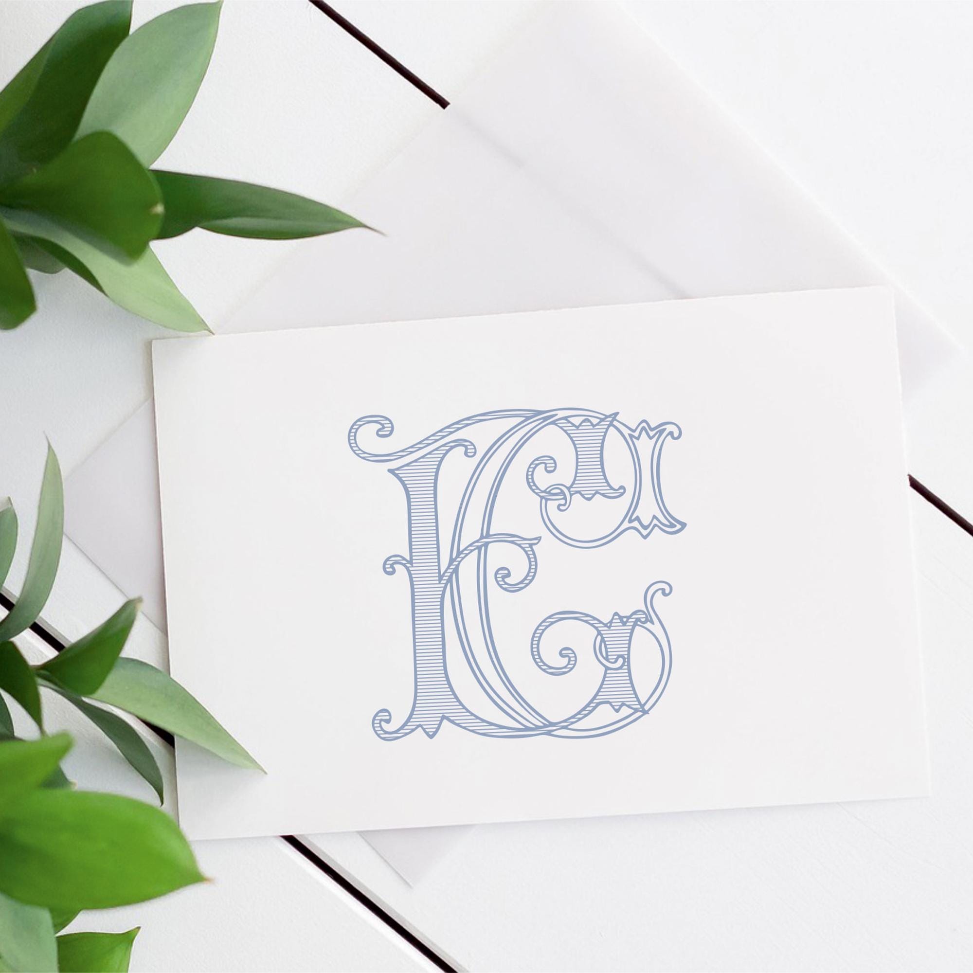 EC-CE Ornate Wedding Monogram: Custom Initial Design (digital Download ...
