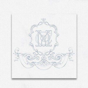 MC CM Monogram, Vintage Frame, Wedding Monogram, Wedding Logo, Antique ...