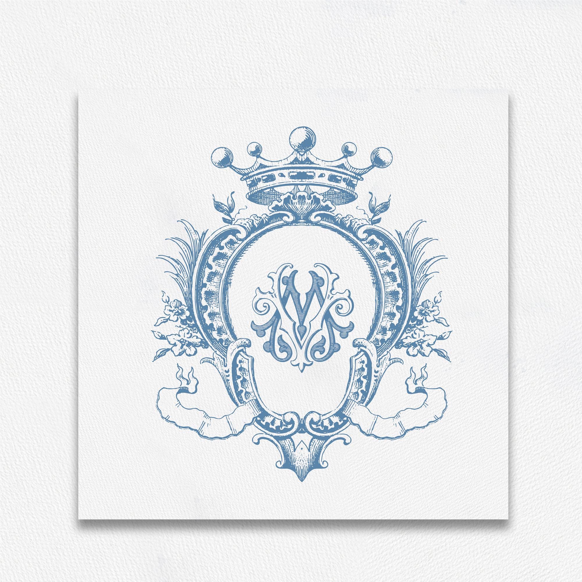 MV - VM Monogram, Vintage Frame, Wedding Monogram, Wedding Logo ...
