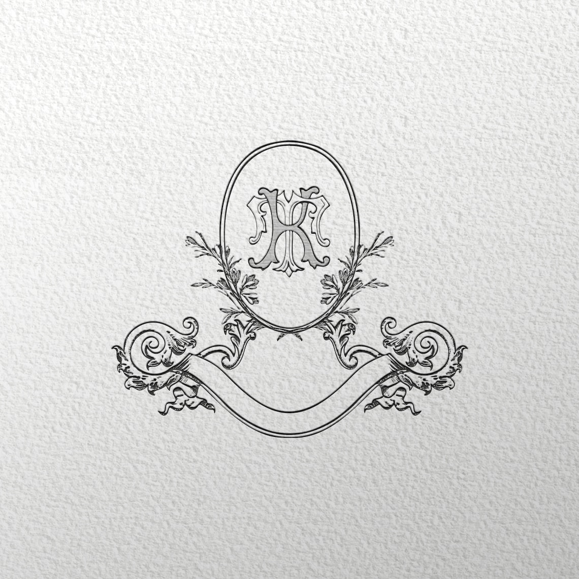 KT-TK Monogram,elegant Vintage Wedding Monogram Crest ,wedding Monogram ...