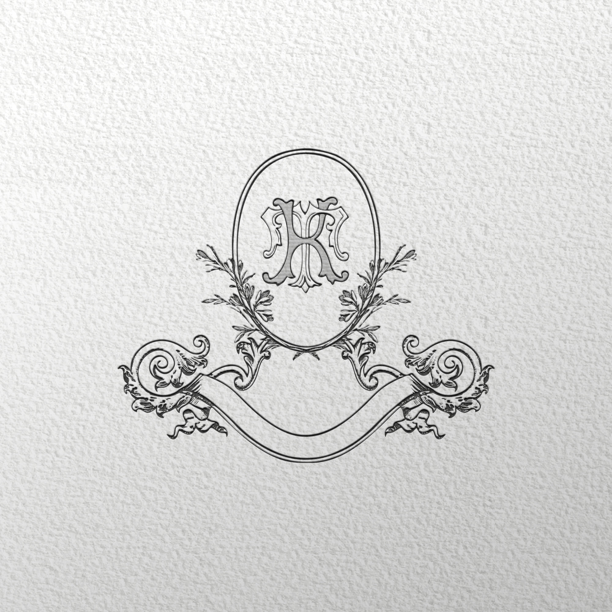 KT-TK Monogram,elegant Vintage Wedding Monogram Crest ,wedding Monogram ...