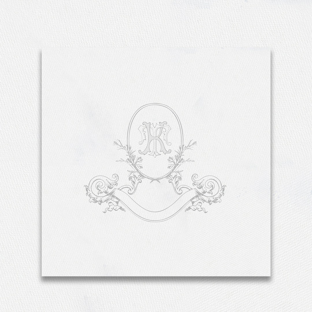 KT-TK Monogram,elegant Vintage Wedding Monogram Crest ,wedding Monogram ...