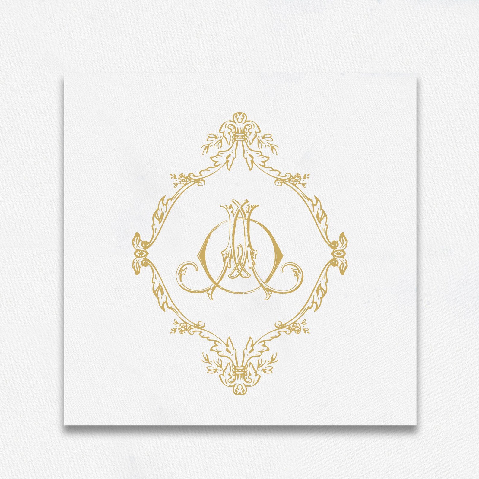 OA-AO Monogram, Vintage Wedding Monogram Crest ,wedding Logo, Ornate ...