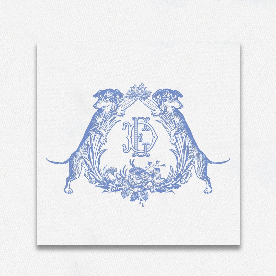 ED -DE Monogram, Vintage Frame, Wedding Monogram, Wedding Logo, Antique ...