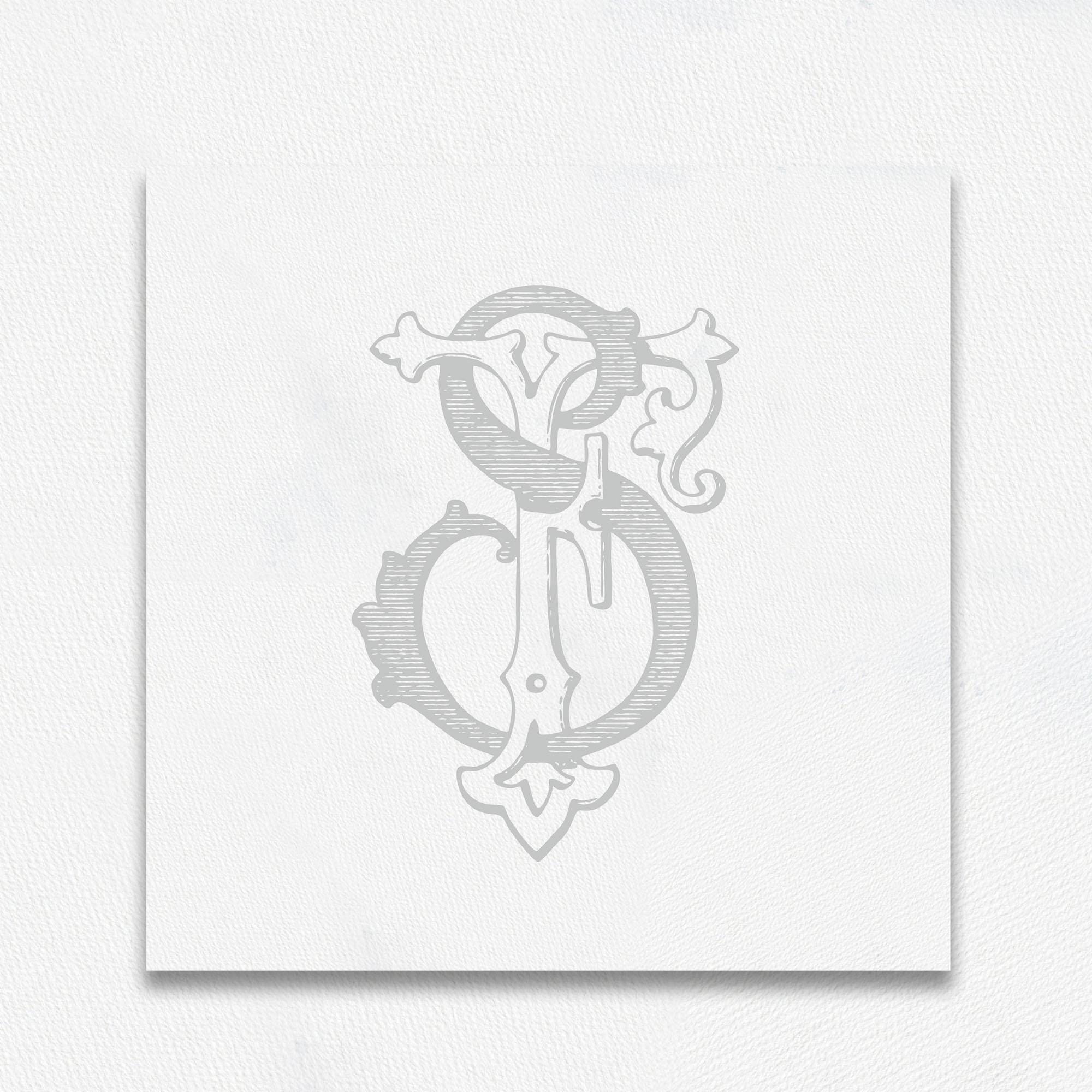 SF/FS Ornate Wedding Monogram Logo (digital Download) - Etsy