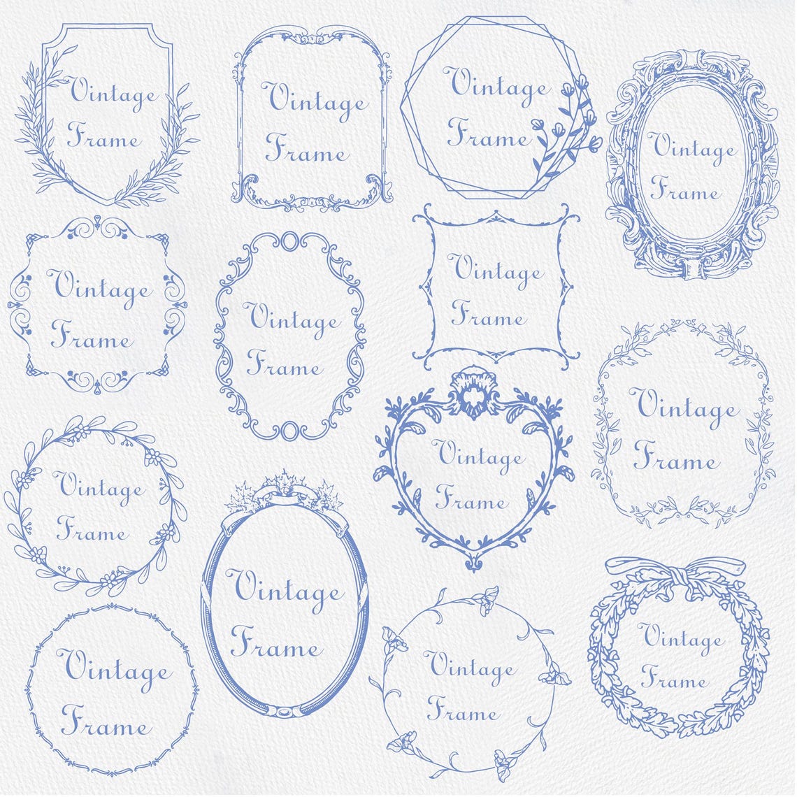 Exquisite Crest,wedding Crest, Vintage Frame, Floral Crest, Ornate ...