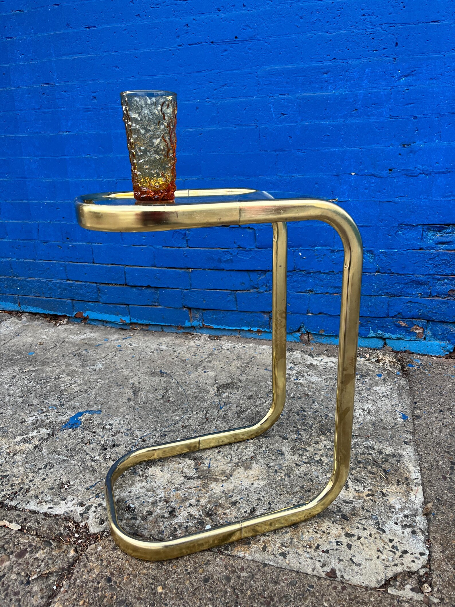 Vintage Milo Baughman Style Brass Side Tables - Etsy