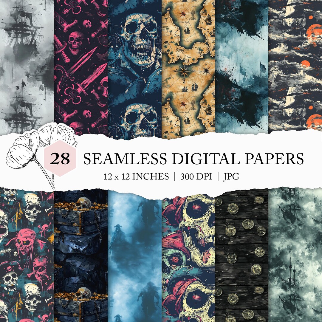 Seamless Flying Dutchman Pattern, Ghost Ship Background, Flying ...