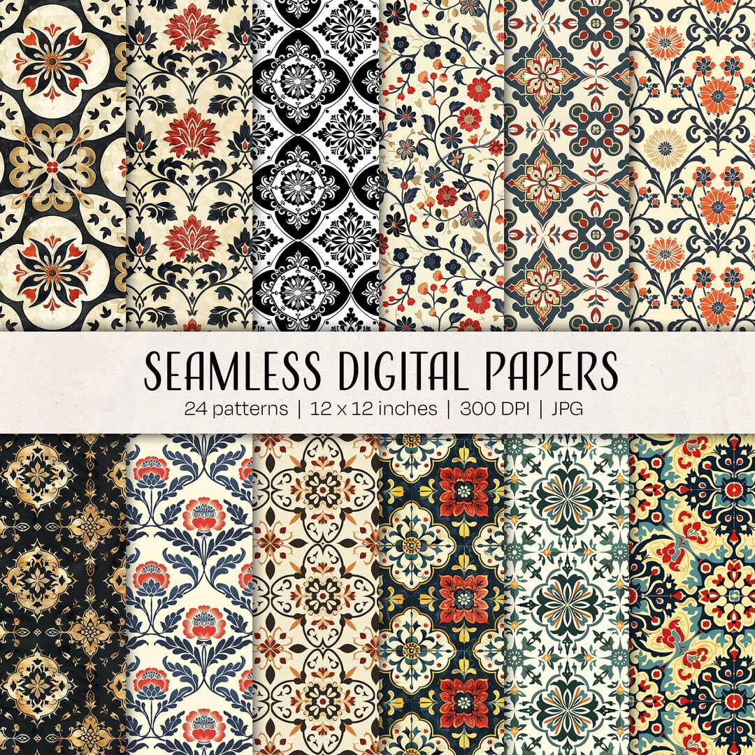 Seamless Medieval Pattern, Medieval Tile Background, Floral Tudor ...