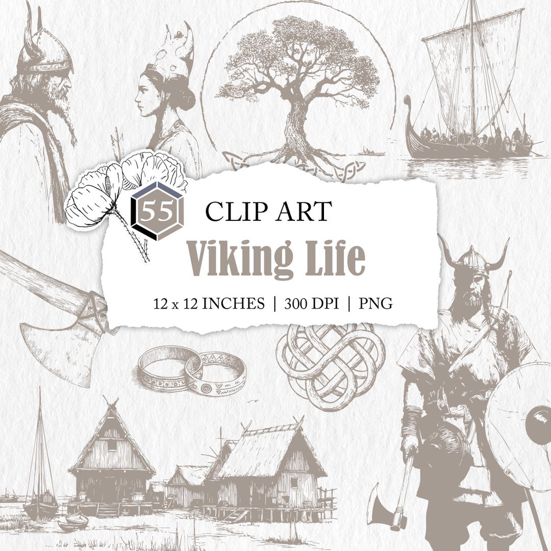 Viking Clip Art, Viking PNG Images, Norse Clipart, Viking Toile De Jouy ...