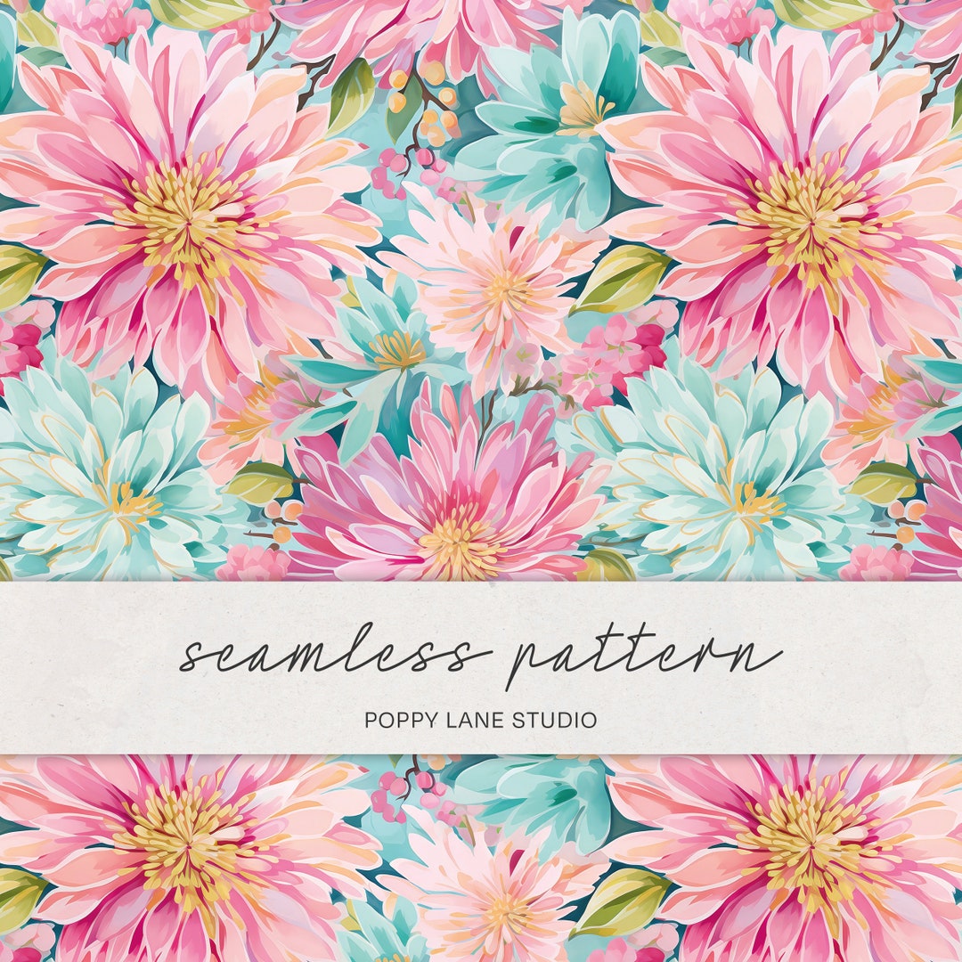 Soft Pastel Coloured Flower Pattern, Cute Pastel Seamless Floral ...