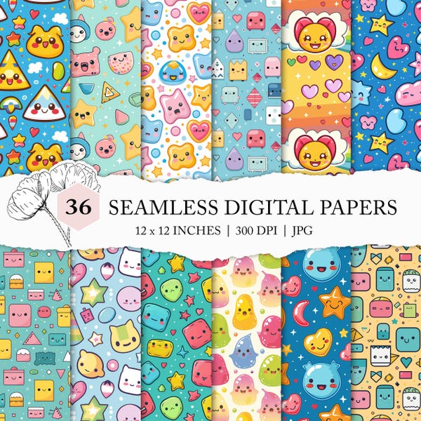 Kawaii Pattern - Etsy