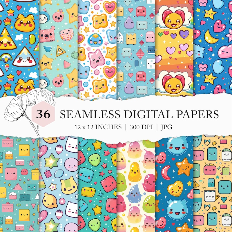 Kawaii Pattern - Etsy