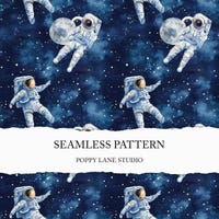 Cute Planets in Space Seamless Pattern Collection - Etsy