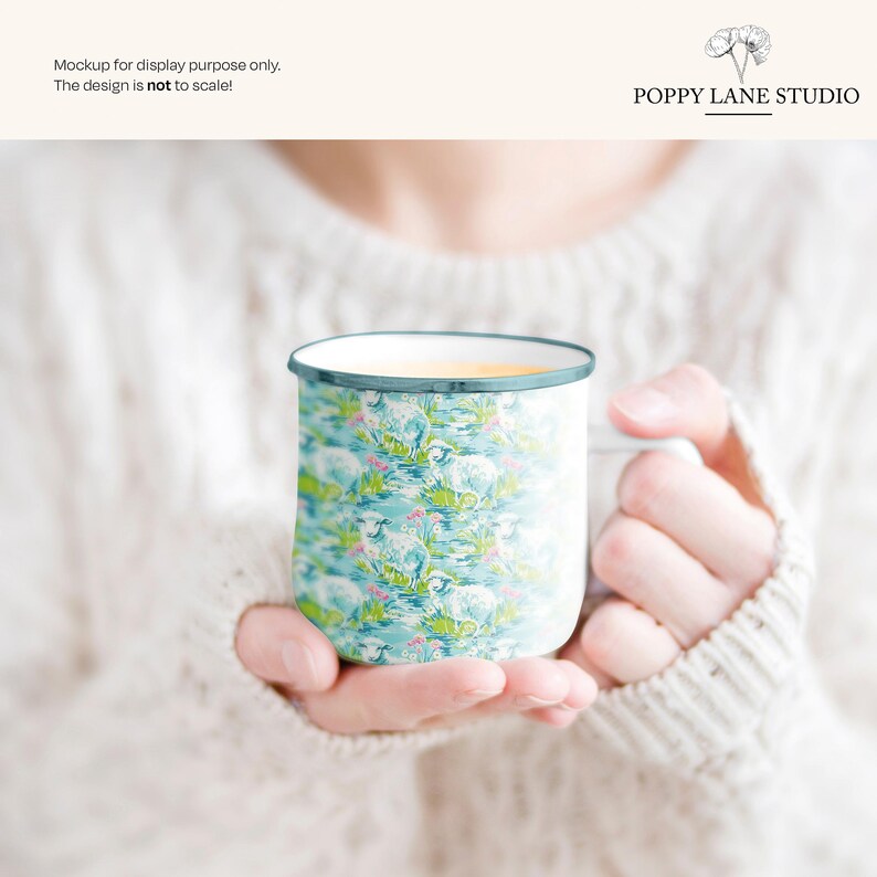 Modern Sheep Pattern, Cute Lamb Seamless Pattern, Blue Green Teal Sheep ...
