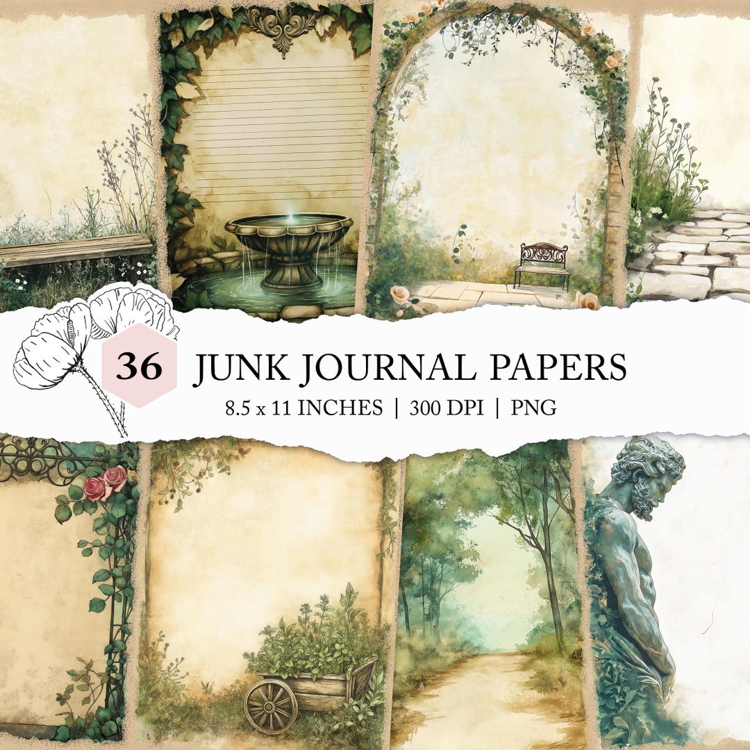 Secret Garden Stationary, Printable Writing Paper, Secret Garden Junk ...